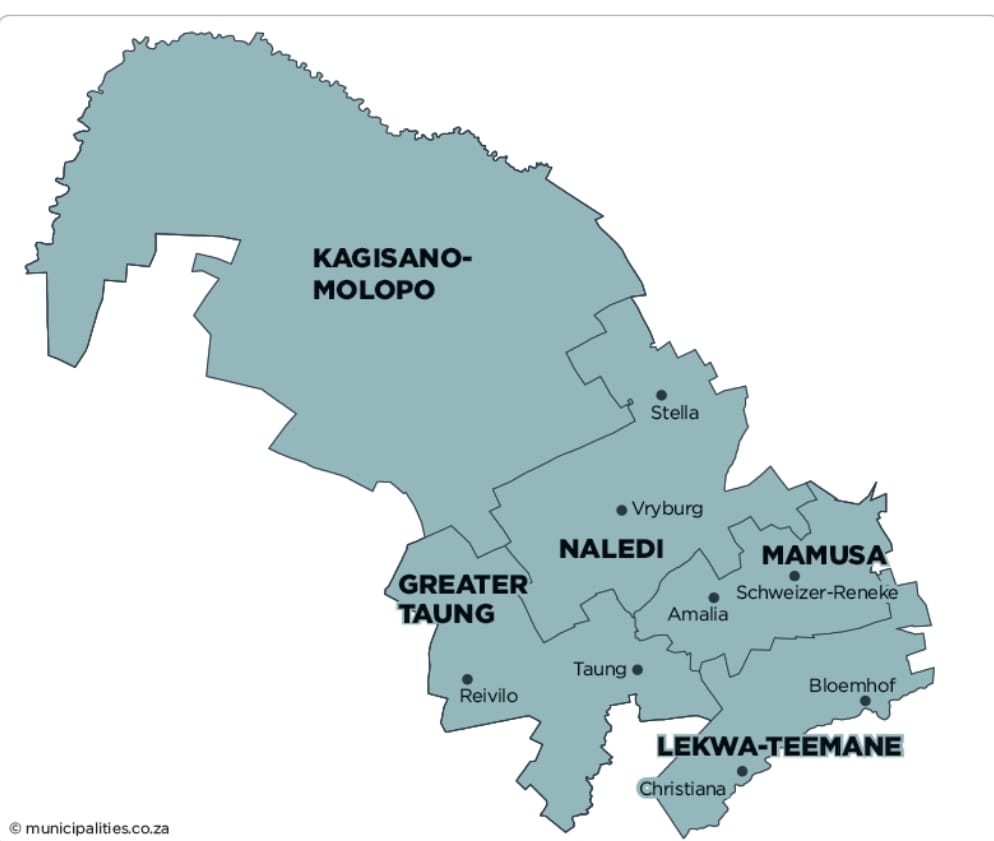 Dr Ruth S Mompati District Municipality Map – Pan Africa e-Government ...
